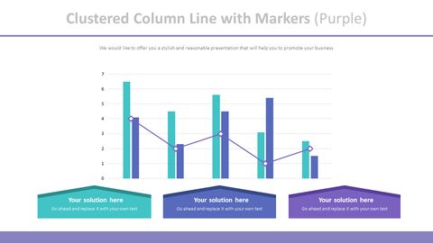 Clustered Column Line with Markers (Purple)