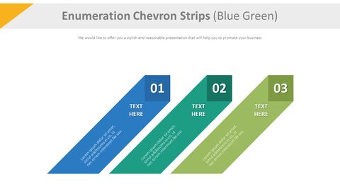 Enumeration Chevron Strips Diagram (Blue Green)|List