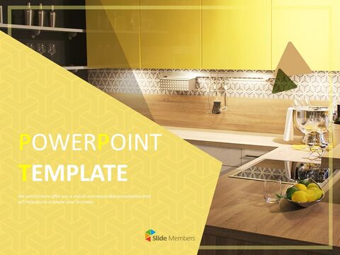 Free Powerpoint Template - Fresh Kitchen