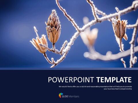 Free PPT Template - January winter leaves|Slides