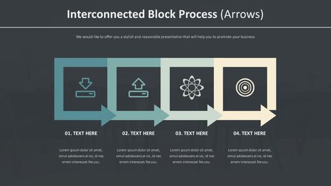 Interconnected Block Process Diagram (Arrows)