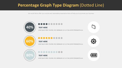Percentage Graph Type Diagram (Dotted Line)