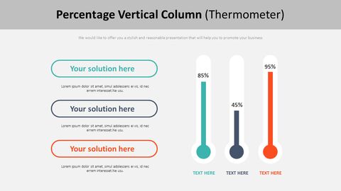 Percentage Vertical Column Diagram (Thermometer)