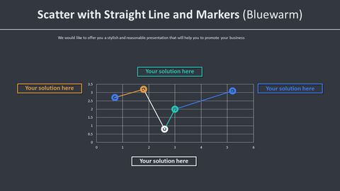 Scatter with Straight Line and Markers (Bluewarm)