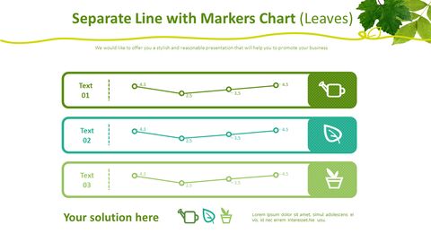 Separate Line with Markers Chart (Leaves)