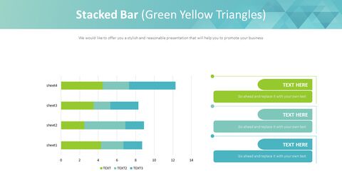 Stacked Bar (Green Yellow Triangles)|Chart