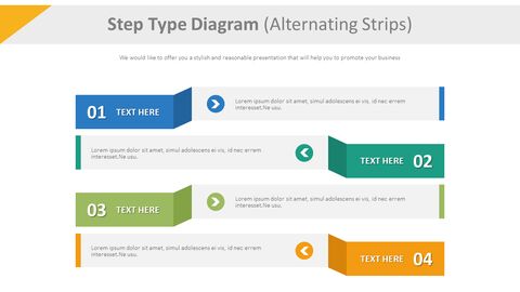 Step Type Diagram (Alternating Strips)|Process