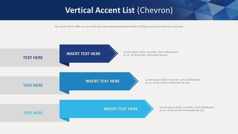 Vertical Accent List Diagram (Chevron)