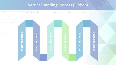 Vertical Bending Process Diagram Free PPT Slide – Ribbon Style