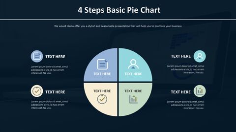 4 Steps Basic Pie Chart Diagram