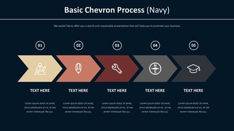 Basic Chevron Process Diagram (Navy)