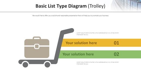 Basic List Type Diagram (Trolley)|Infographics