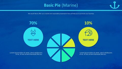 Free Basic Pie Diagram (Marine)|Slides