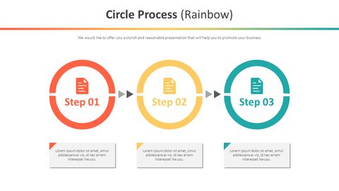 Circle Process Diagram (Rainbow)