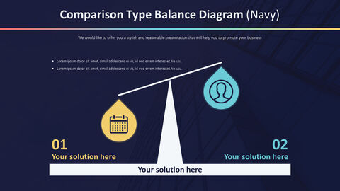 Comparison Type Balance Diagram (Navy)|Relationship