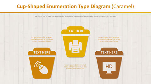 Cup-Shaped Enumeration Type Diagram (Caramel)|Infographics