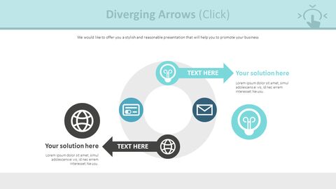 Diverging Arrows Diagram (Click)