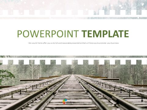 Free Powerpoint Template - Railroad