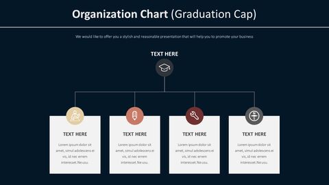 Organization Chart Diagram (Graduation Cap)|Hierarchy