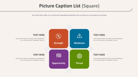 Picture Caption List Diagram (Square)