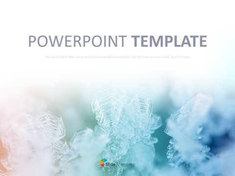 Quiet Snowflake Background on Cold Colored Tone - Free Template Design