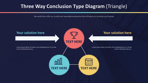 Three Way Conclusion Type Diagram (Triangle)