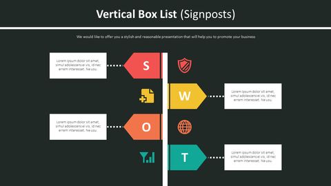 Free Vertical Box List Diagram (Signposts)|Slides