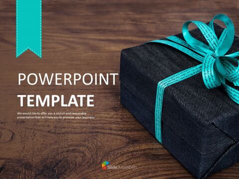 A Blue Gift Box - Free Powerpoint Sample