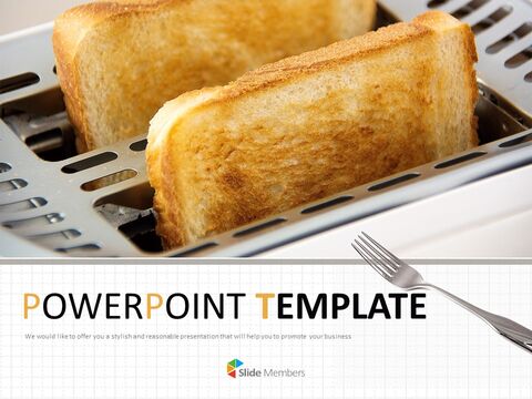 Free Powerpoint Sample - Toasts for Grabbing a Bite|Templates|Slides