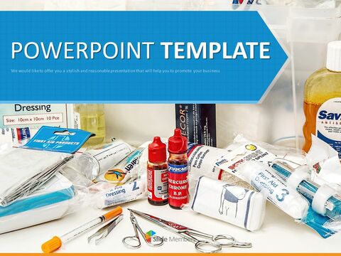 Free Powerpoint Templates Design - First Aid Supplies