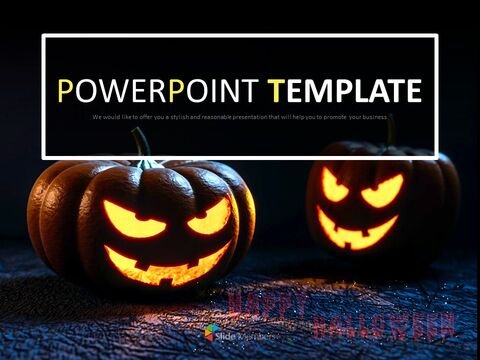 Free PPT Template - Halloween Pumpkins