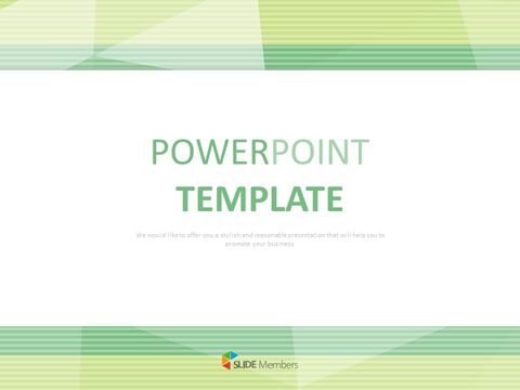 Two Green Lines With Yellowgreen Stripe Background - Free PPT Sample