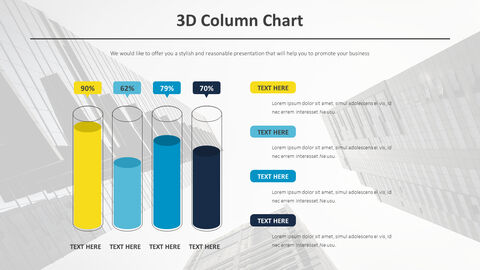 3D Column Chart Diagram|Graph