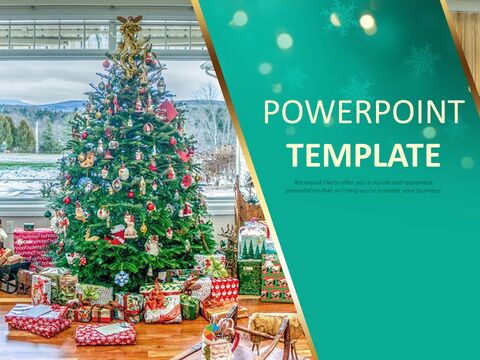 A Christmas Tree - Free Powerpoint Templates Design|Slides