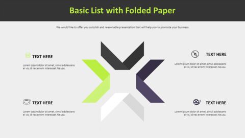 Basic List with Folded Paper Diagram