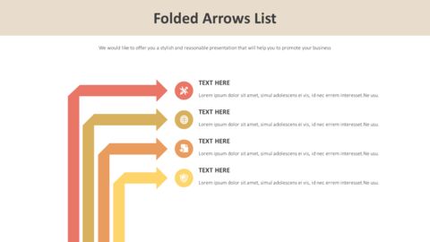 Folded Arrows List Diagram