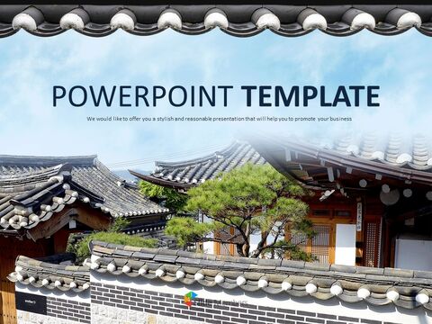 Free Design Template - A Korean Tile-roofed House