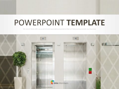 Free Powerpoint Template - an Elevator
