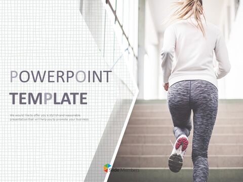 Free Powerpoint Templates Design - A Woman Who Exercises