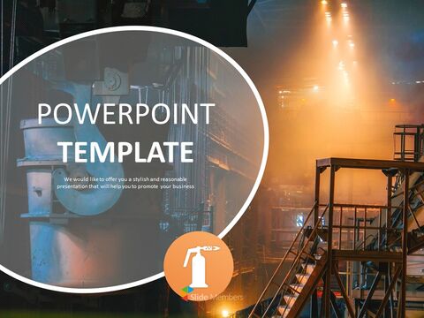 Free Powerpoint Templates Design - Steel Manufacturing