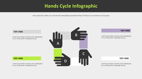 Free Hands Cycle Infographic Diagram|Slides