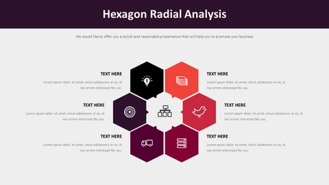 Hexagon Radial Analysis Diagram