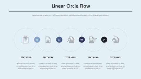 Linear Circle Flow Diagram|List