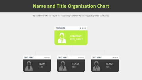 Name and Title Organization Chart Diagram