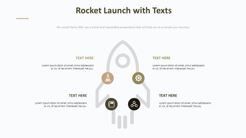 Rocket Launch with Texts Diagram