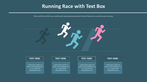 Running Race with Text Box Diagram