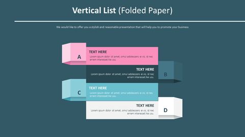 Vertical List Diagram (Folded Paper)