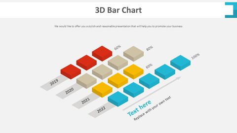 3D Bar Chart Diagram