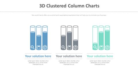 3D Clustered Column Charts Diagram|Graph