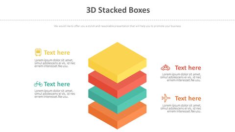 3D Stacked Boxes Diagram